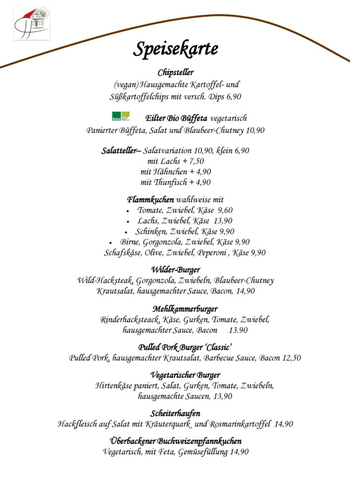 Speisekarte